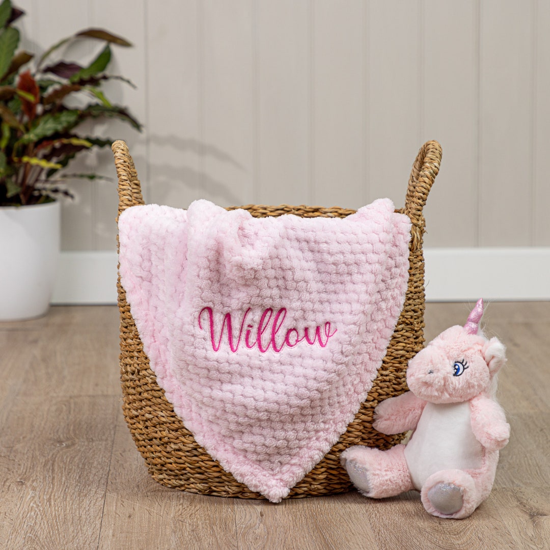 Personalised Baby Waffle Wrap, Swaddle, Cover - Choose Colour, Font ...