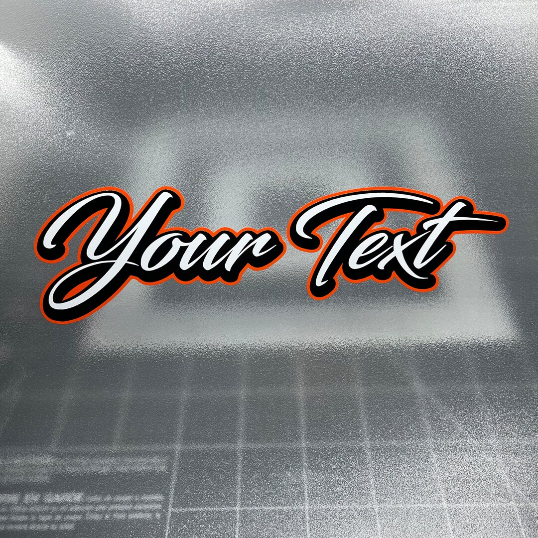 Custom Helmet Decal X2 Script Font 3 Layer Vinyl Decal - Etsy