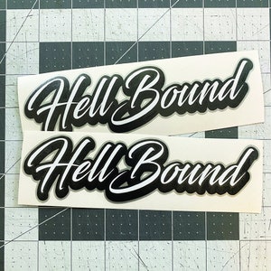 Custom Helmet Decal X2 Script Font 3 Layer Vinyl Decal - Etsy