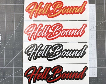 Custom Helmet Decal X2 Olde English Font 2 Layer Vinyl | Etsy