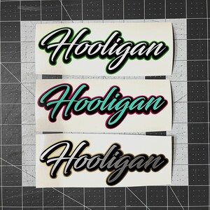 Custom Helmet Decal X2 Script Font 3 Layer Vinyl Decal - Etsy