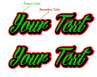 Custom Helmet Decal X2 Olde English Font 2 Layer Vinyl | Etsy