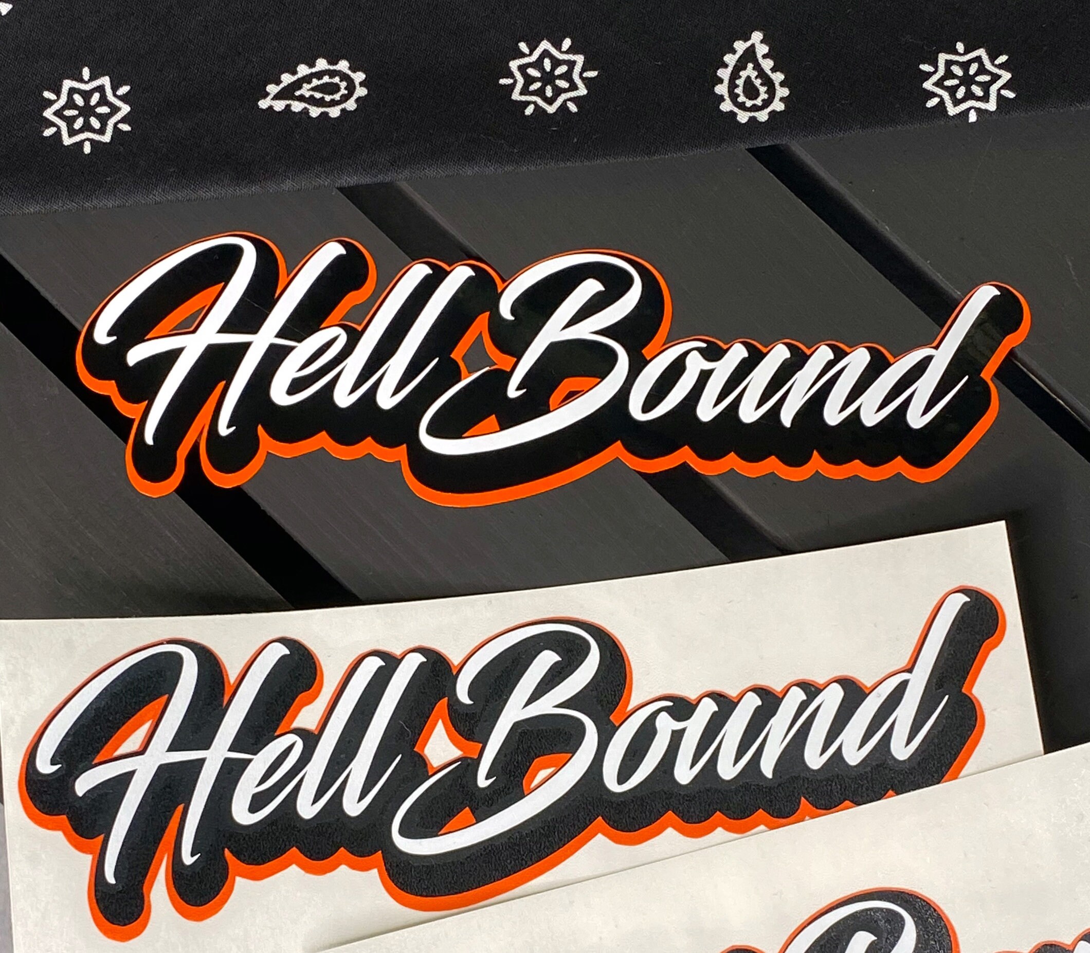 Custom Helmet Decal X2 Script Font 3 Layer Vinyl Decal - Etsy