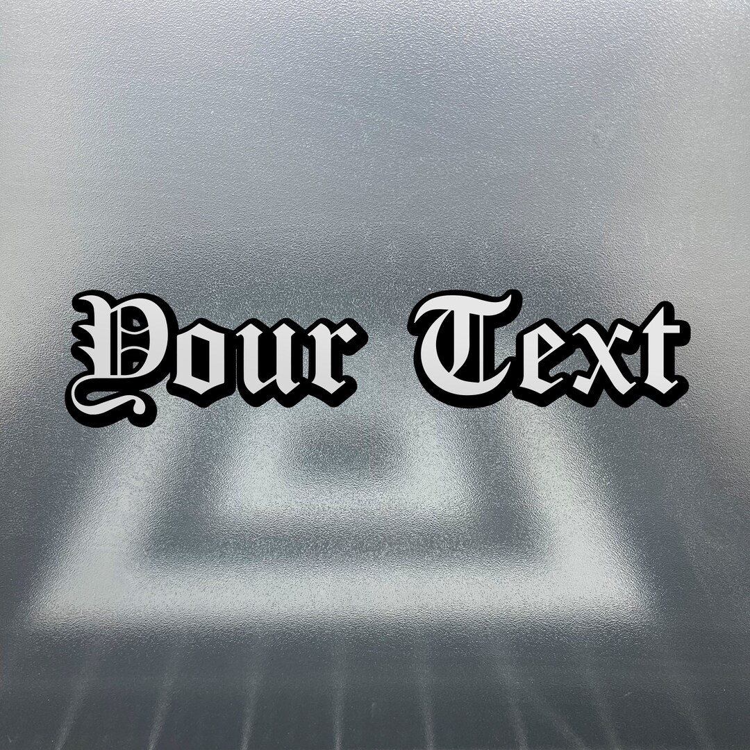 Custom Helmet Decal X2 Olde English Font 2 Layer Vinyl - Etsy