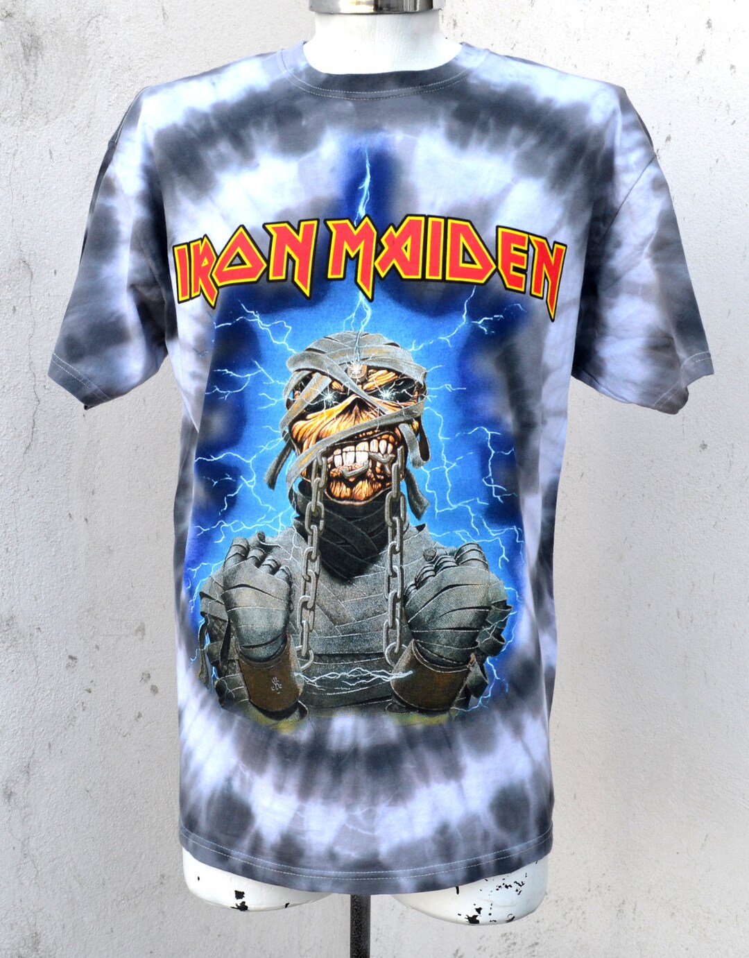 Iron Maiden Shirt Powerslave Tie Dye Sz Medium Licensed Merch SRSX - Etsy