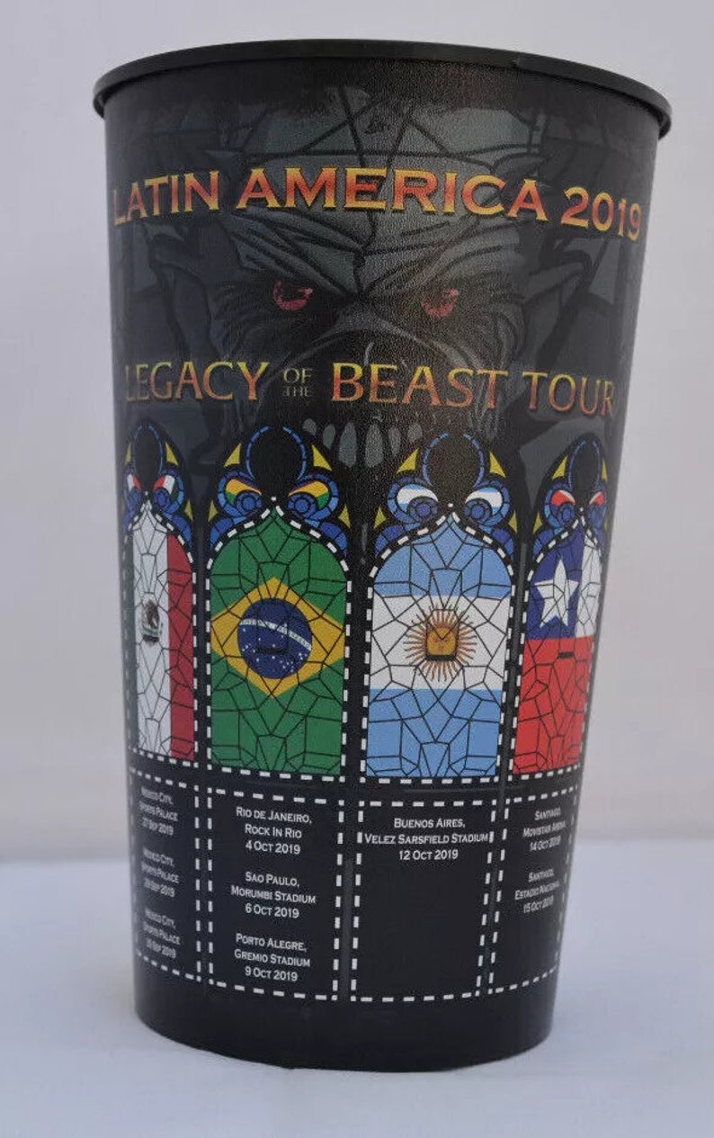 Iron Maiden Legacy of the Beast Latin America Tour 2019 Beer Plastic ...