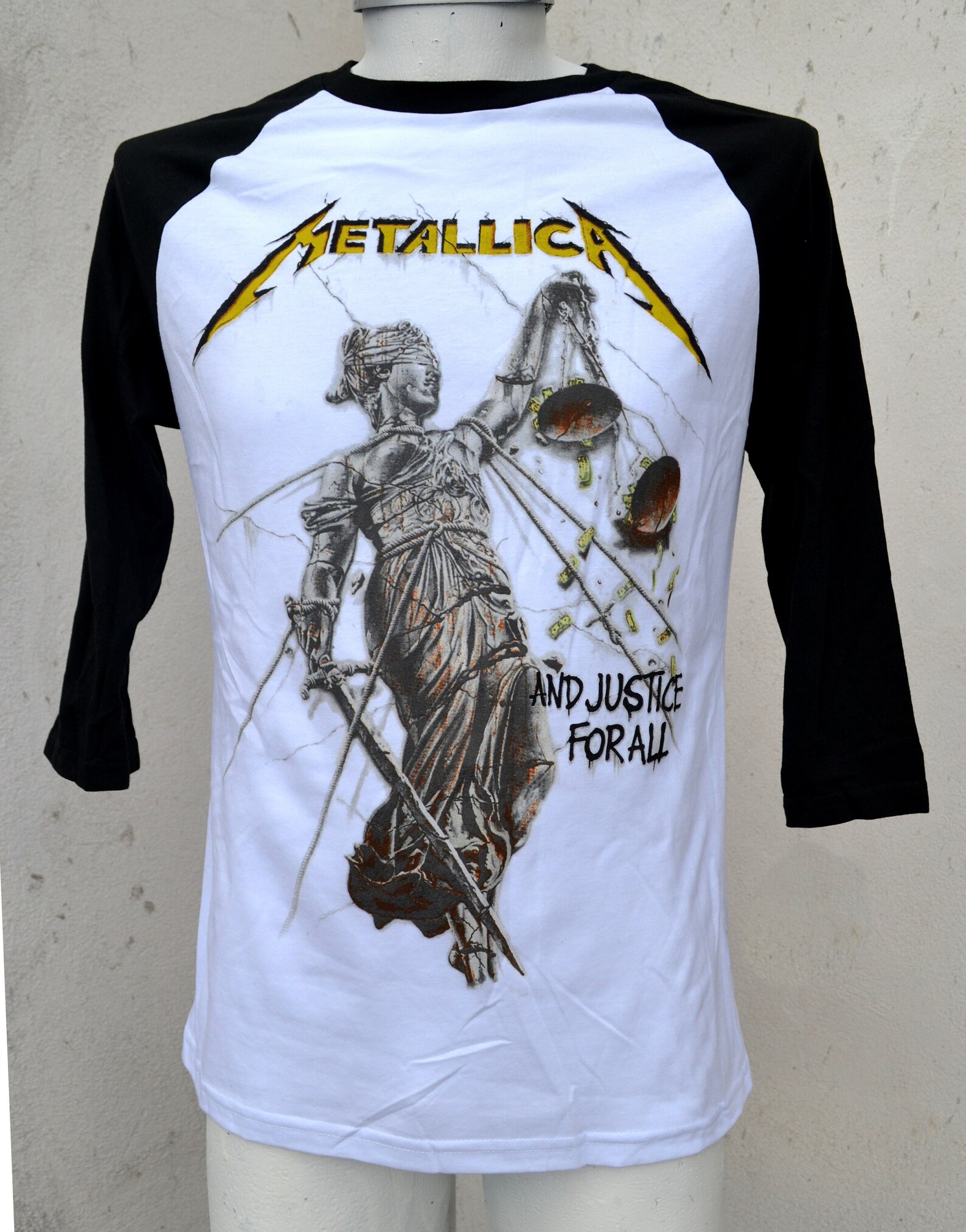 Metallica Shirt ...and Justice for All Raglan Licensed Merch SRSX - Etsy