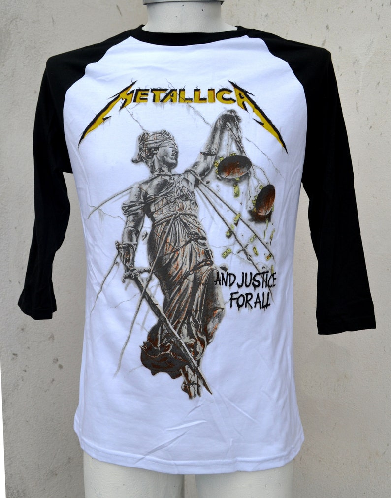 Metallica Shirt ...and Justice for All Raglan Licensed Merch SRSX - Etsy