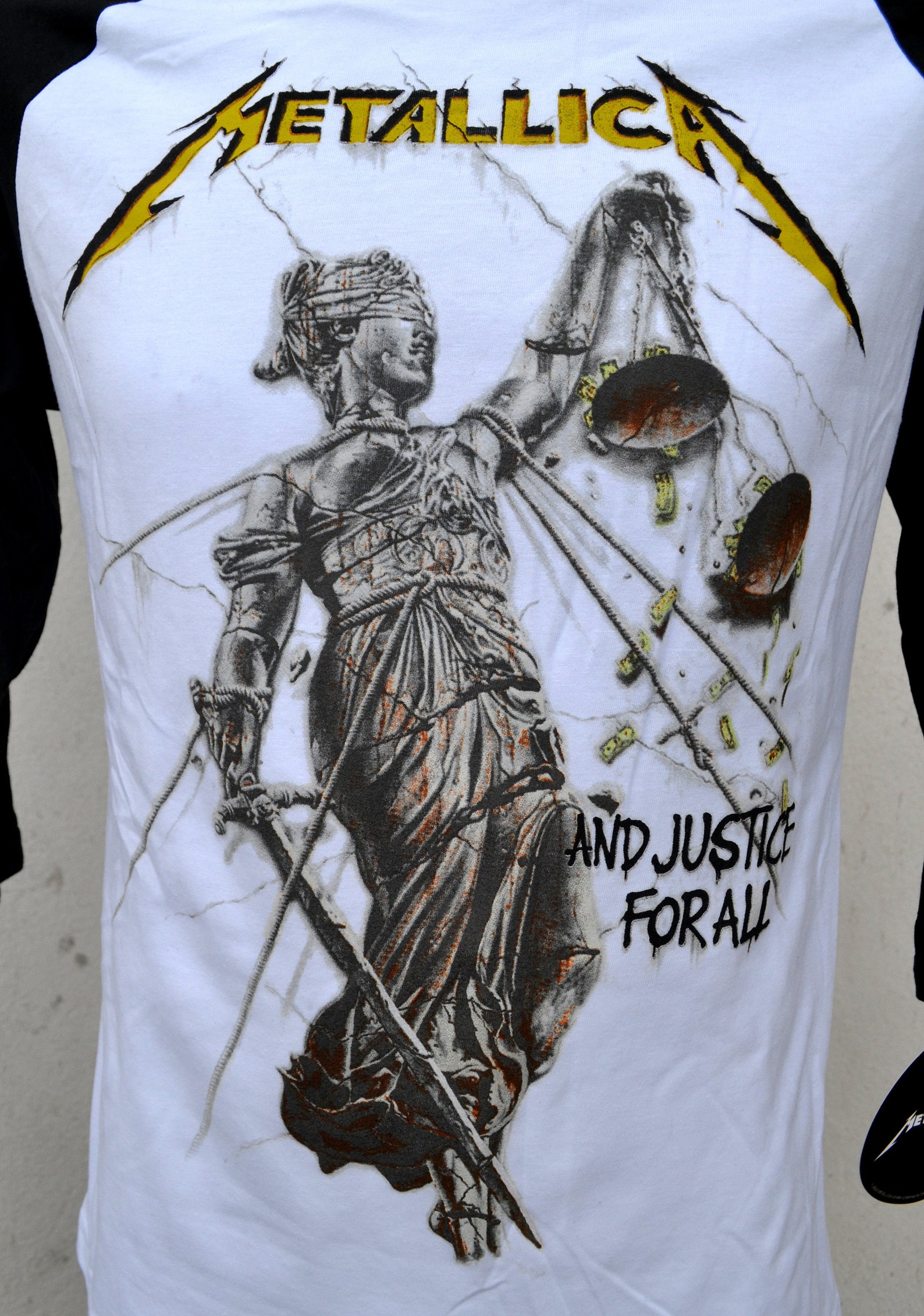 Metallica Shirt ...and Justice for All Raglan Licensed Merch SRSX - Etsy