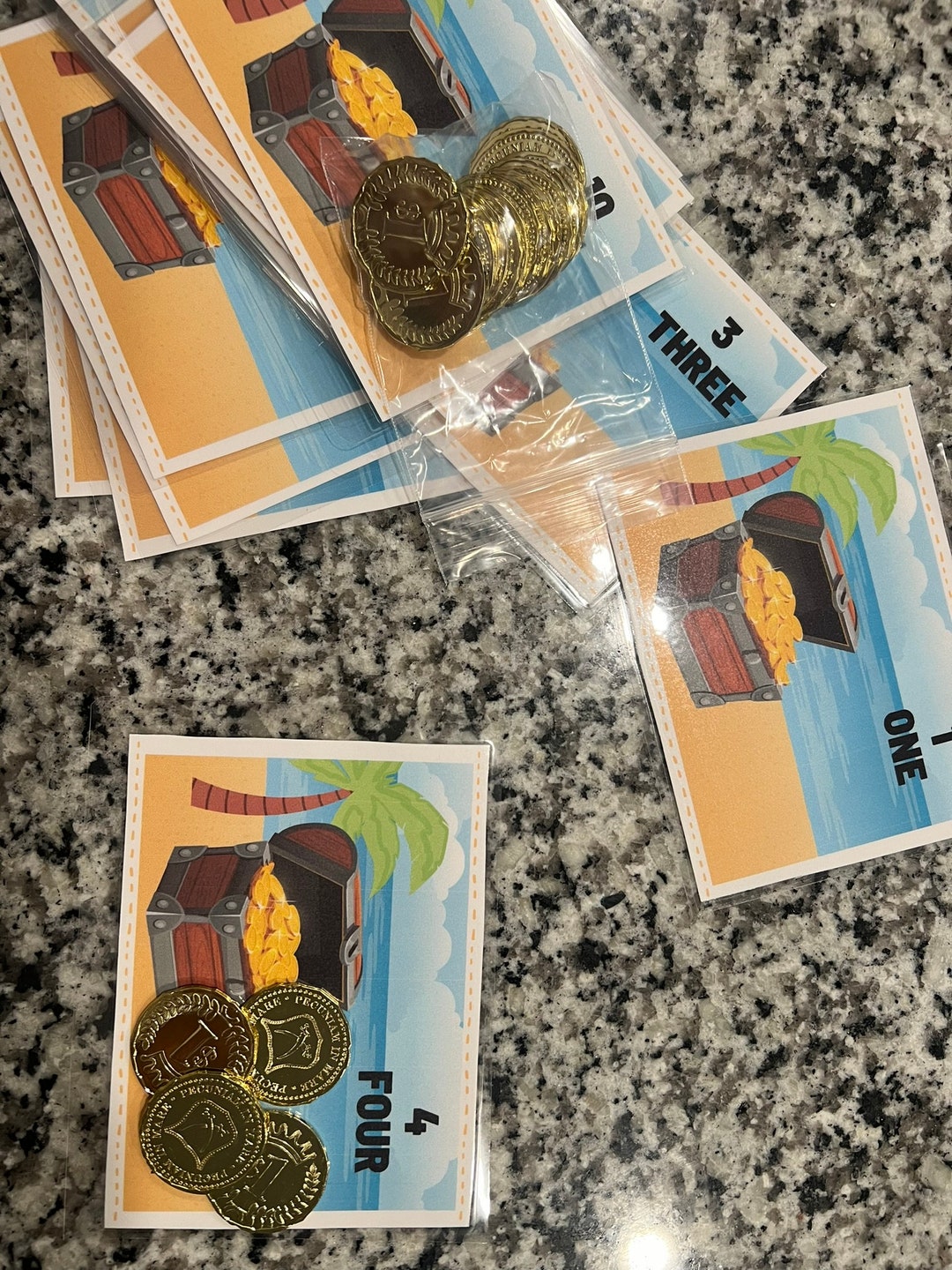 Treasure Counting Activity Set - Etsy