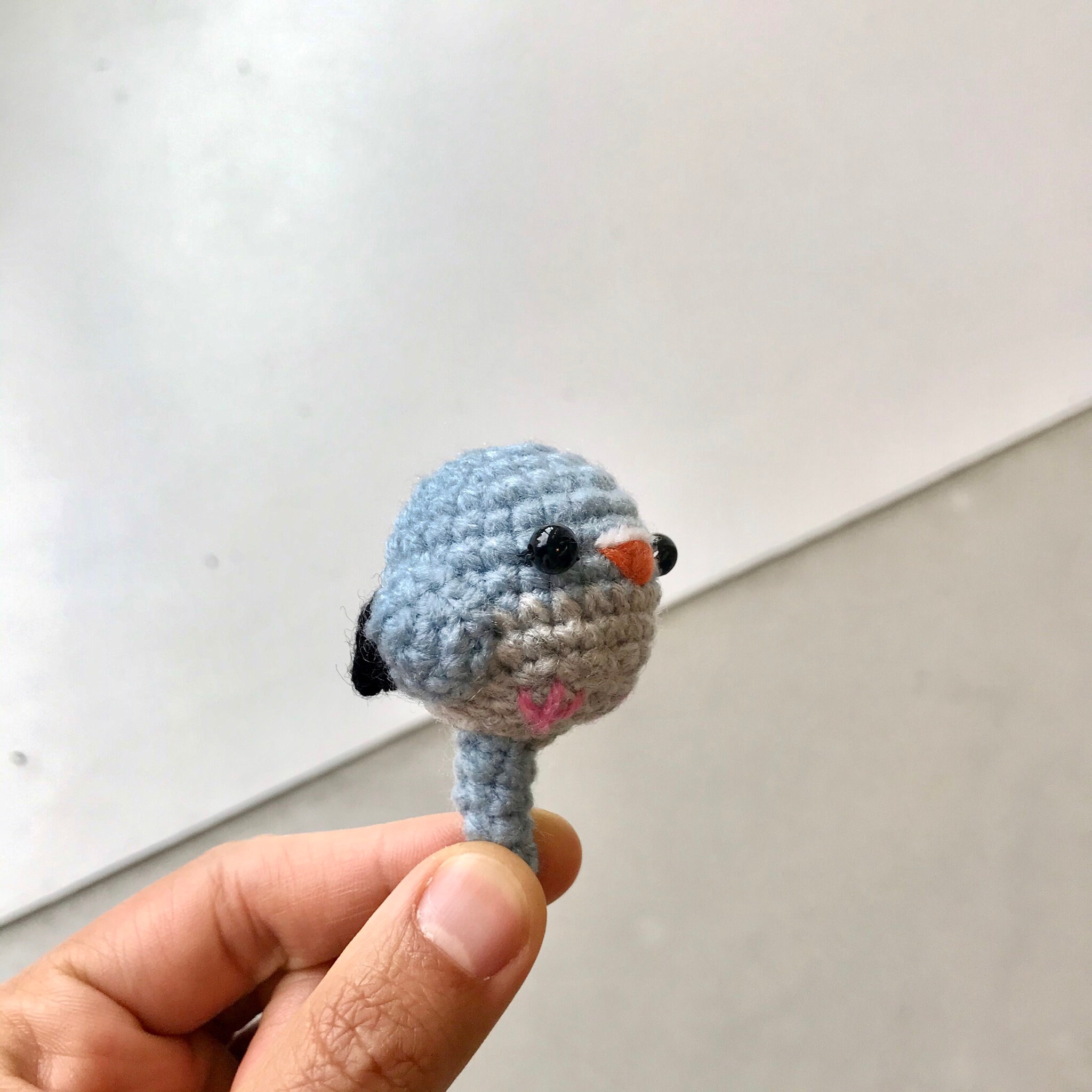 Mini Crocheted Pigeon Bird Keychain Miniature Handmade | Etsy UK