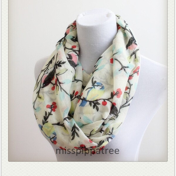 Bird Print Scarf - Etsy