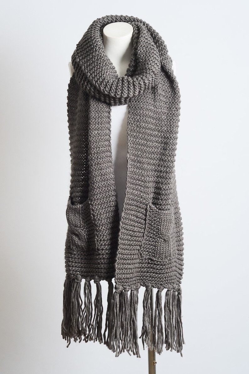 Two Pocket Winter Scarf for Women Cozy Blanket Scarves for - Etsy