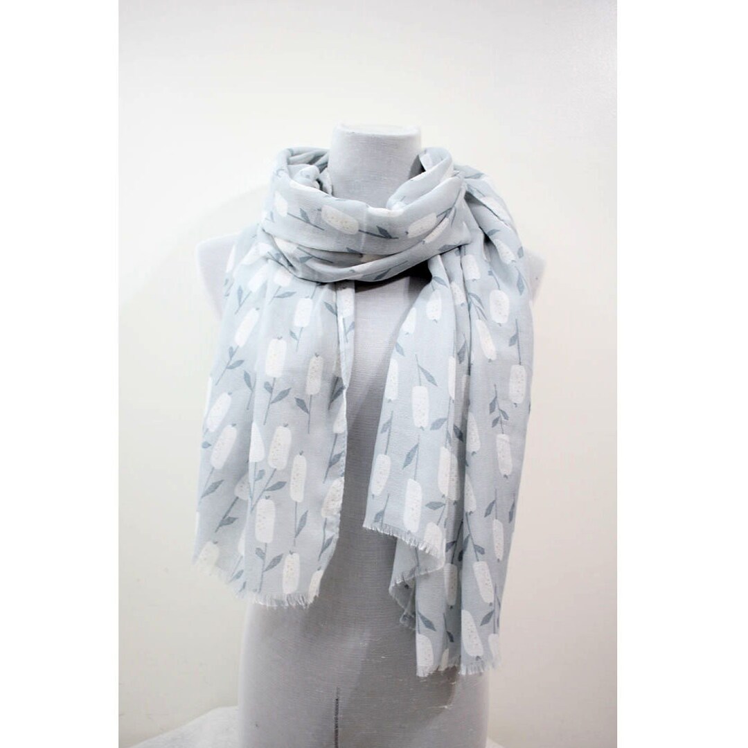 Cattail Reed Shawl, Pastel Color Scarf, Spring Scarves, Woman Scarf ...