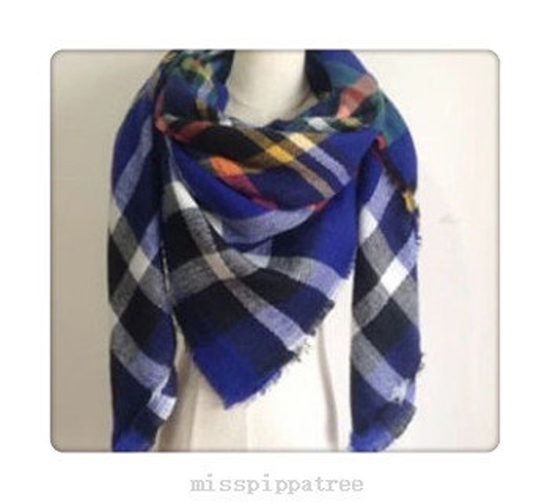 Red Green PLAID BLANKET SCARF - Etsy