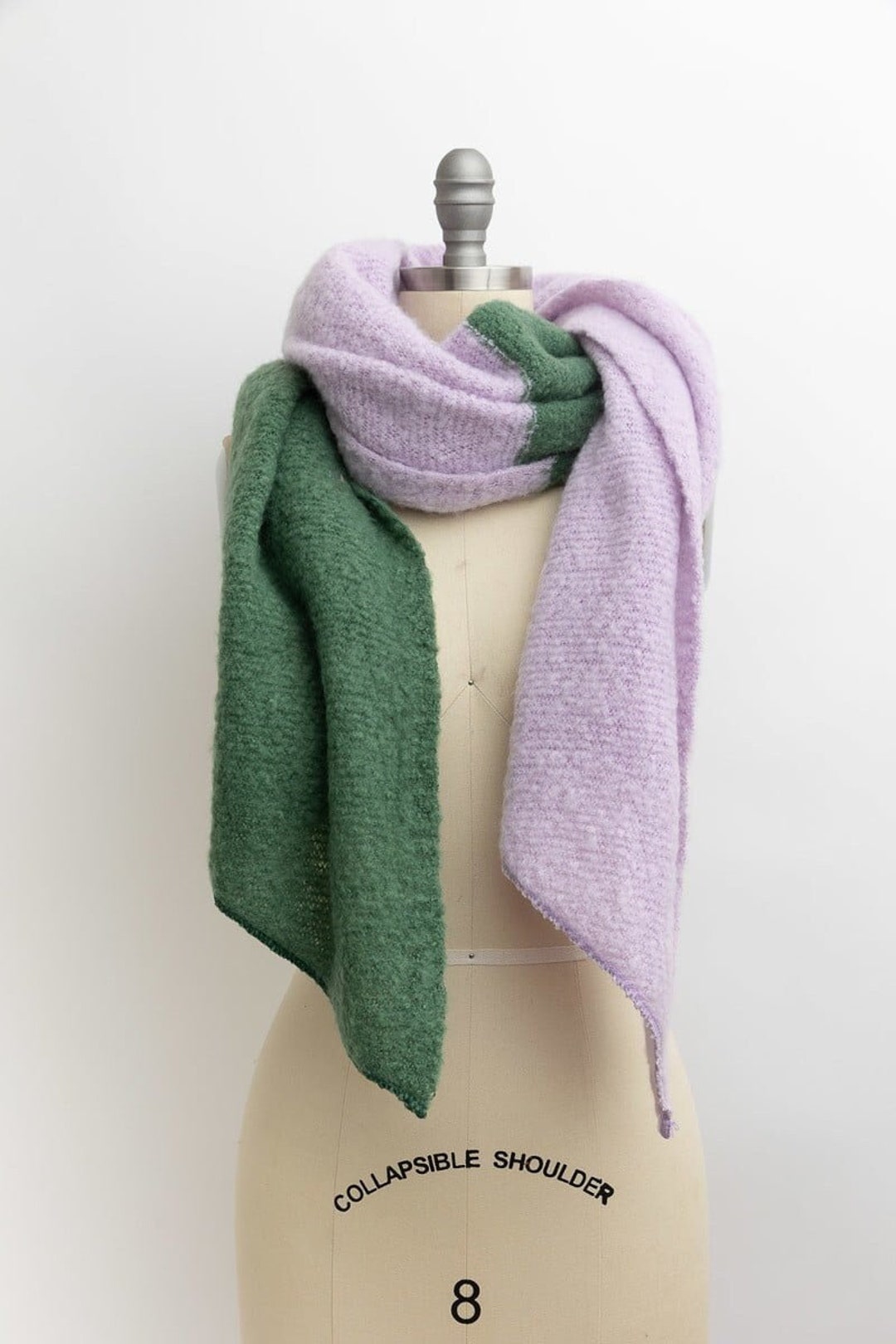 Boho Winter Scarf for Women Cozy Double Tone Scarf Lavender Green - Etsy