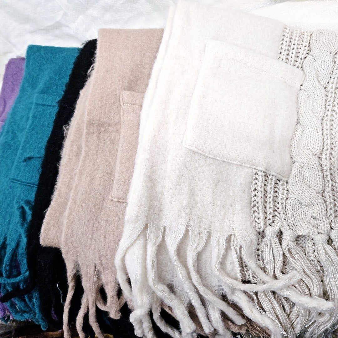 Pockets Boho Winter Scarf for Women Cozy Blanket Scarves for Fall ...
