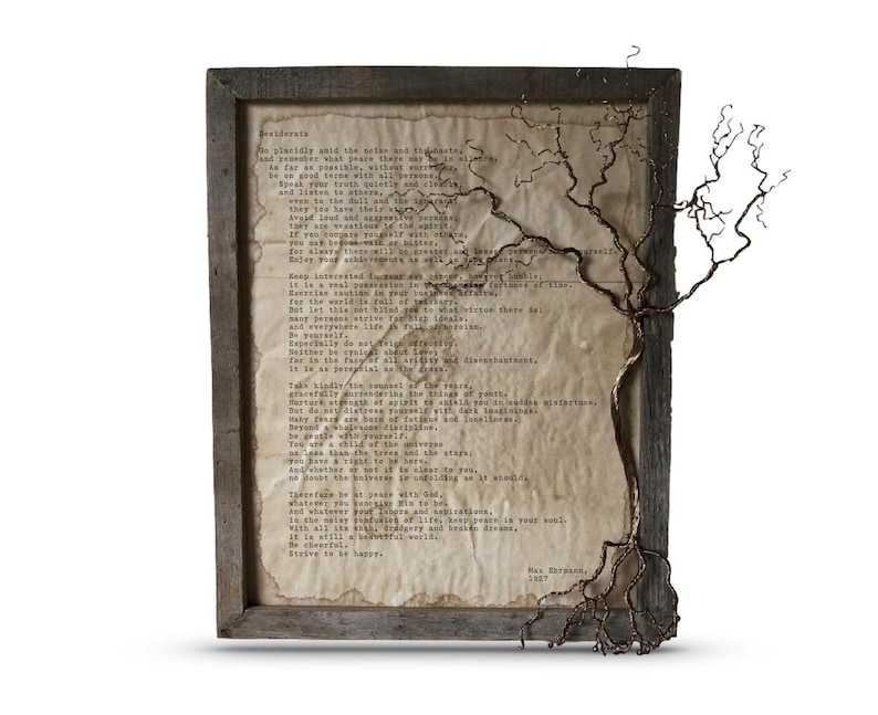 Desiderata by Max Ehrmann Vintage Handmade Typewriter Style - Etsy