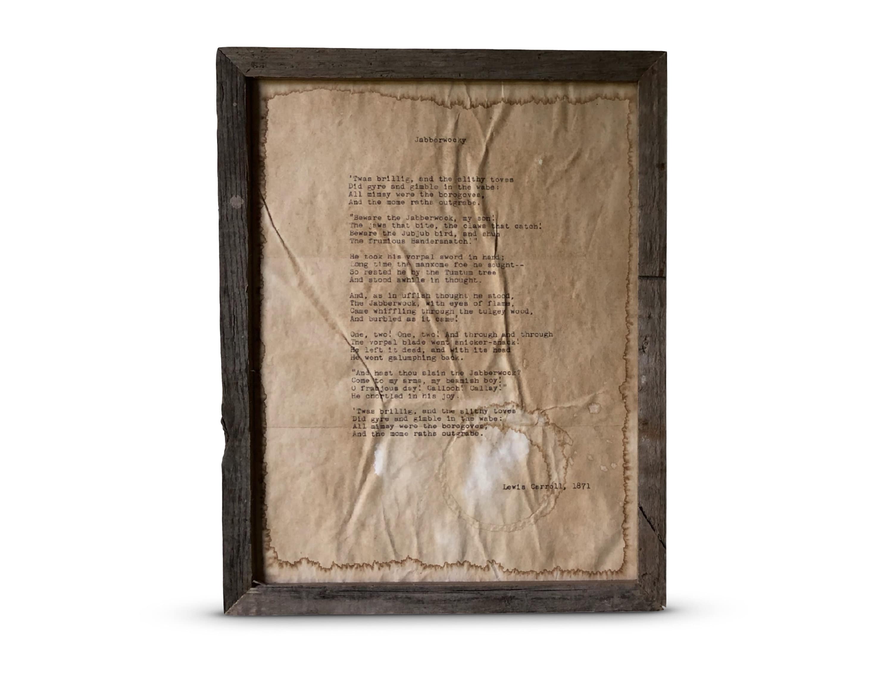 Frumious Bandersnatch Poem