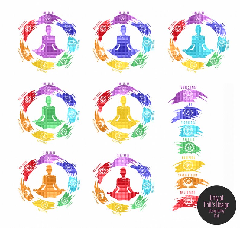CHAKRA, Spiritual WALL DECAL for Meditation or Yoga. Customized Your ...