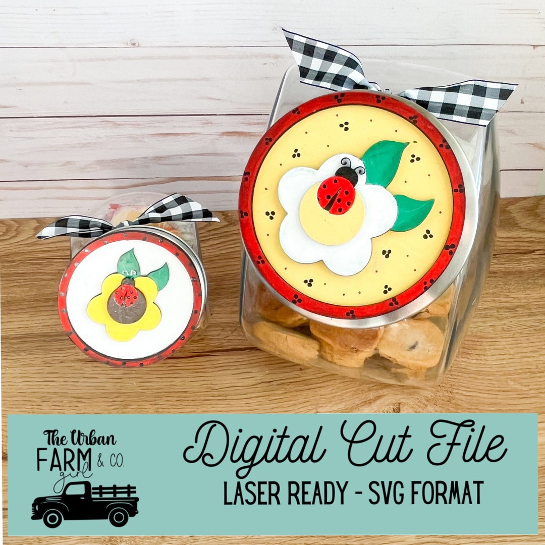 Ladybug Cookie/candy Jar Lid SVG File - Etsy