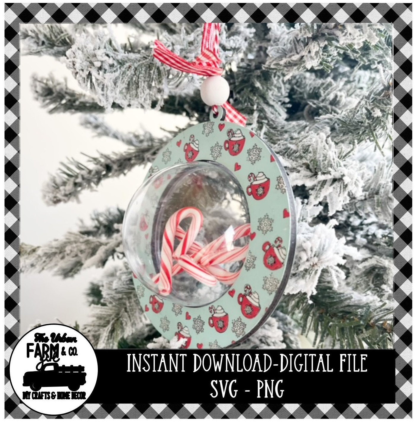 Bobble Ornament Frame SVG - Etsy