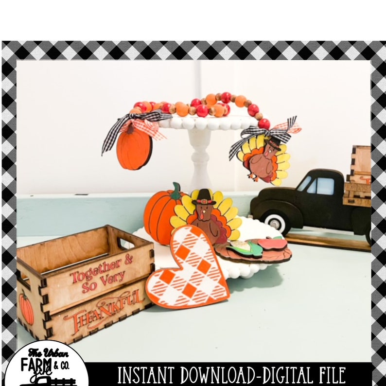 Thankful Crate Glowforge Laser Cut File Autumn - Etsy