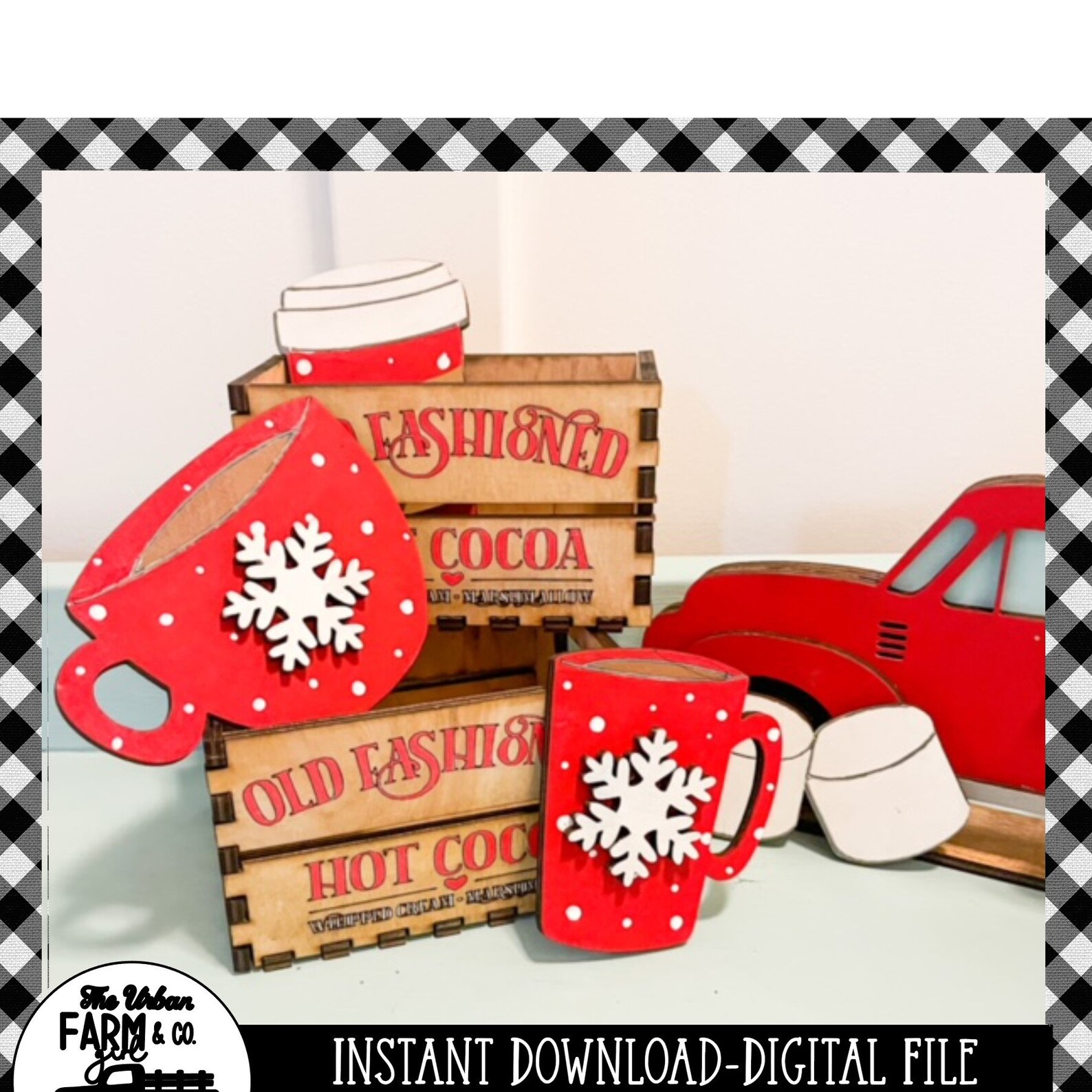Hot Cocoa Crate SVG Laser Cutting File Christmas - Etsy UK