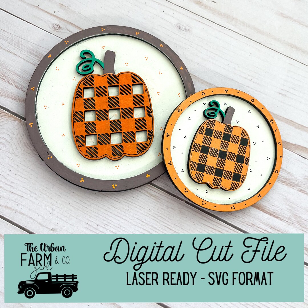 Checked Pumpkin Cookie/candy Jar Lid SVG File - Etsy