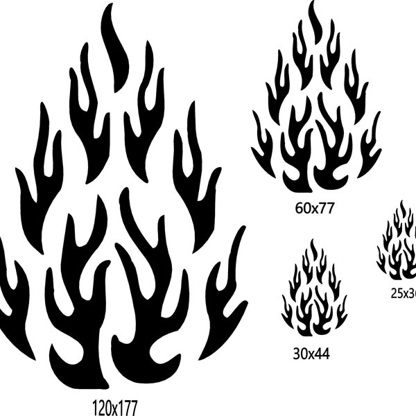 Airbrush Flame Stencils - Etsy
