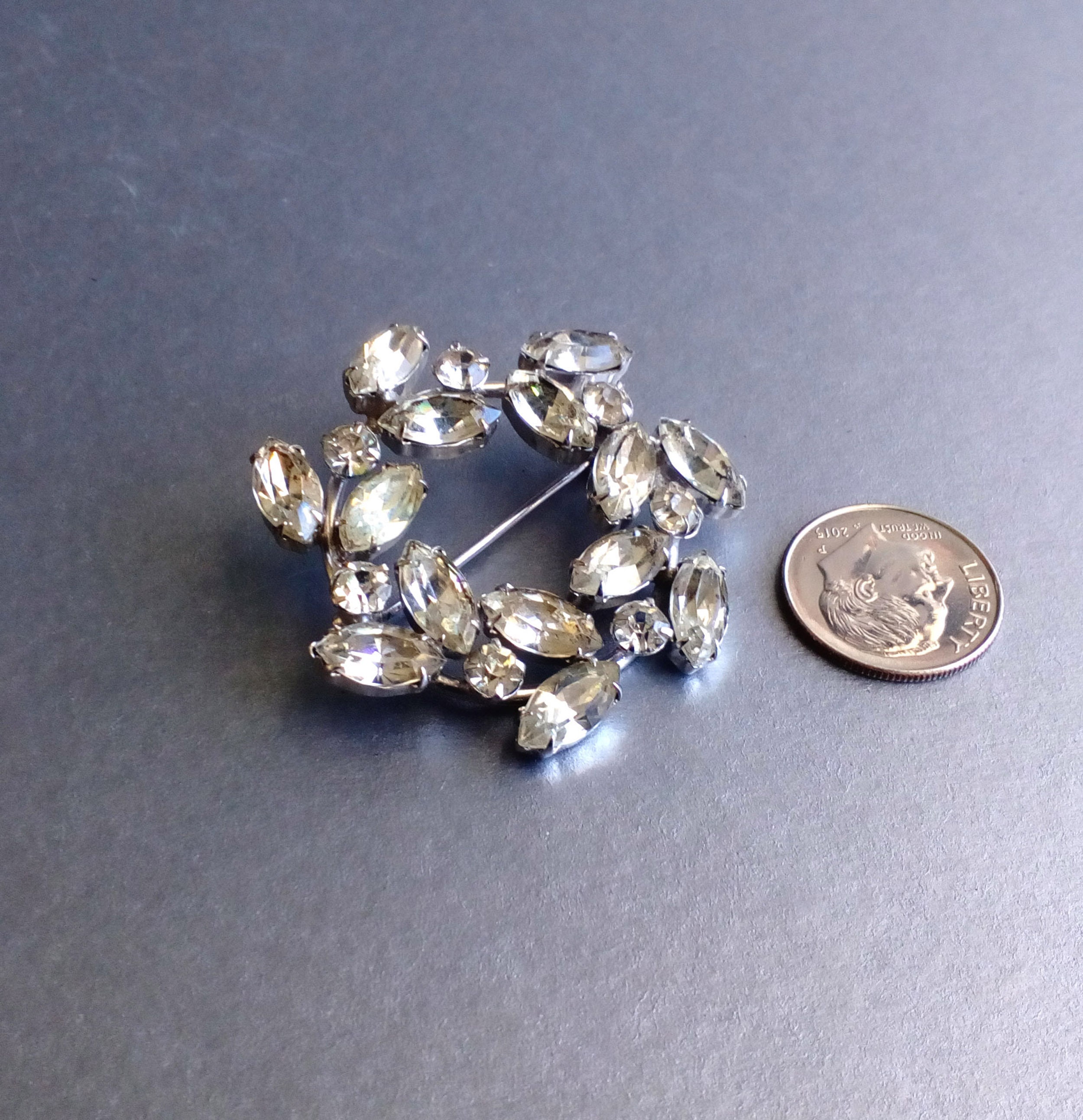 Сrystal WREATH Brooch Signed Weiss Co. Wedding Jewelry Bridal Gift - Etsy