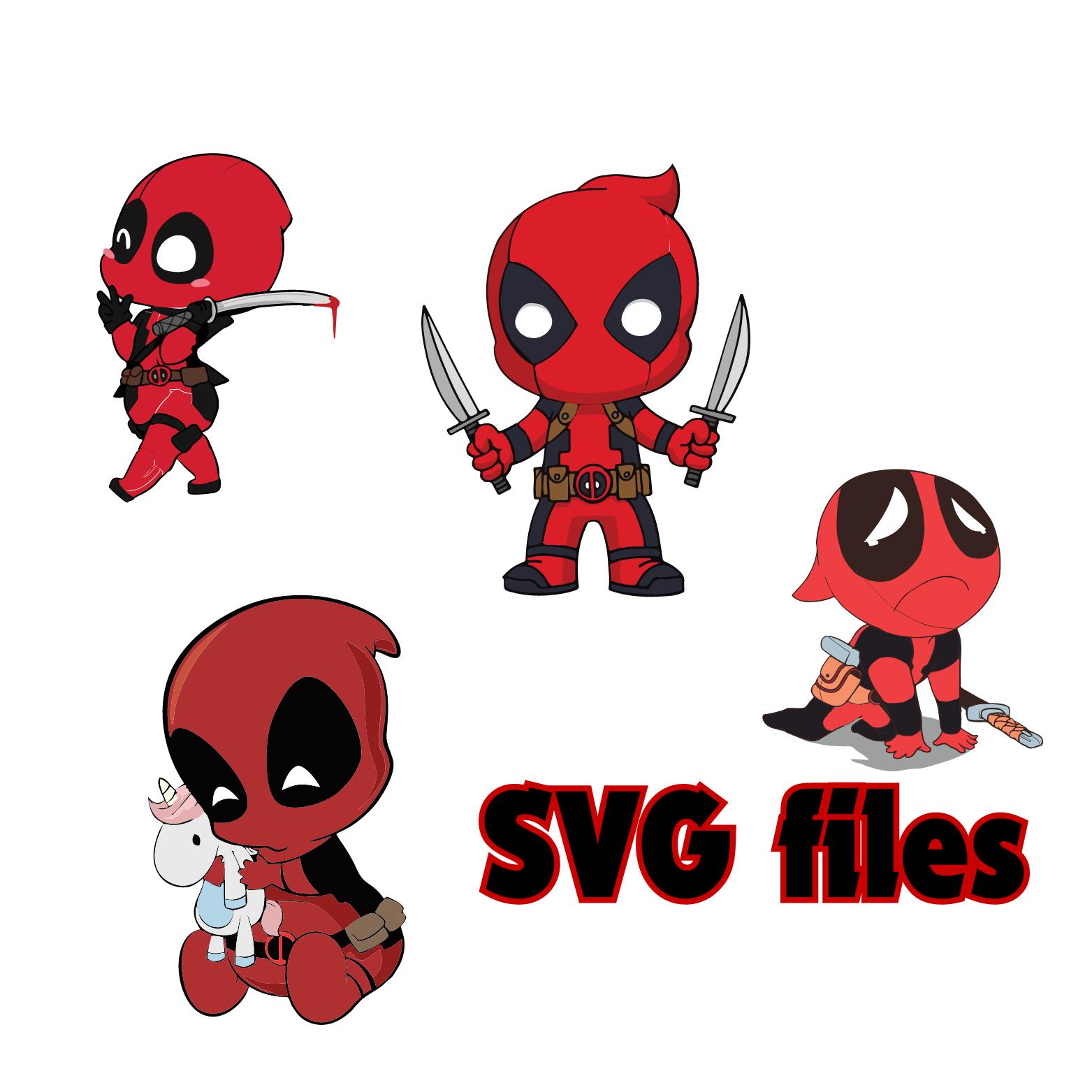 Deadpool Chibi SVG Bundle Chibi Style Svg Bundle Digital Download - Etsy