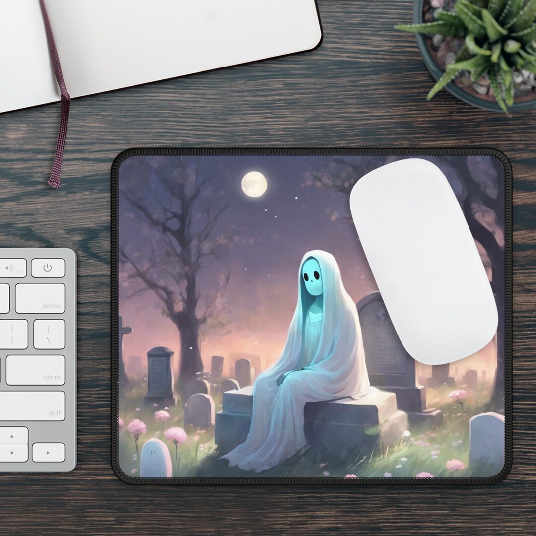 Sad Ghost Gothix Cemetery Gaming Mouse Pad - Etsy