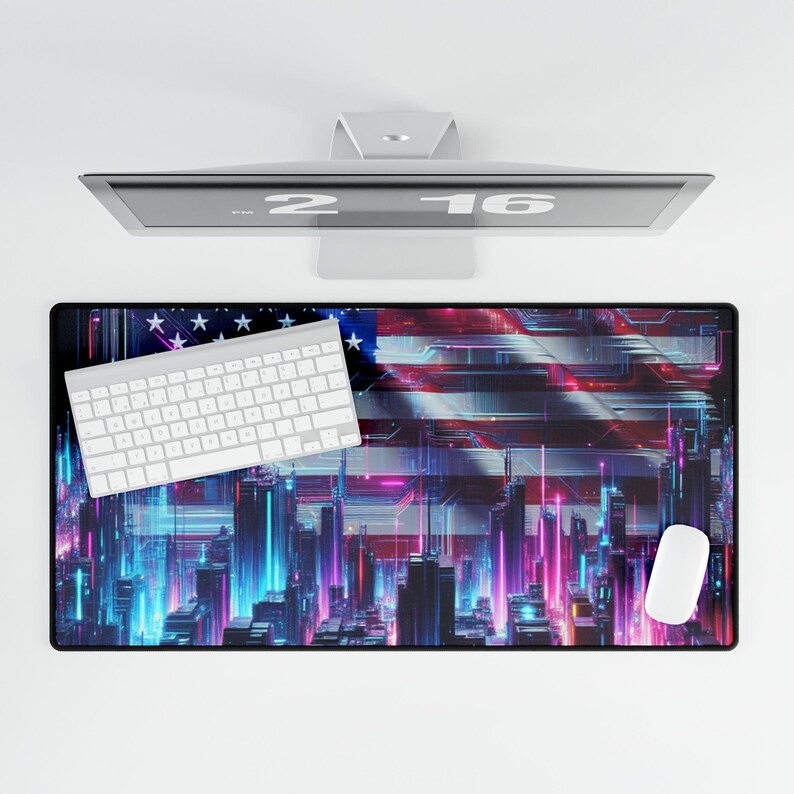 Cyberpunk USA Desk Mat TCG Playmat - Gamer Desk Pad - PC Gamer Mat ...