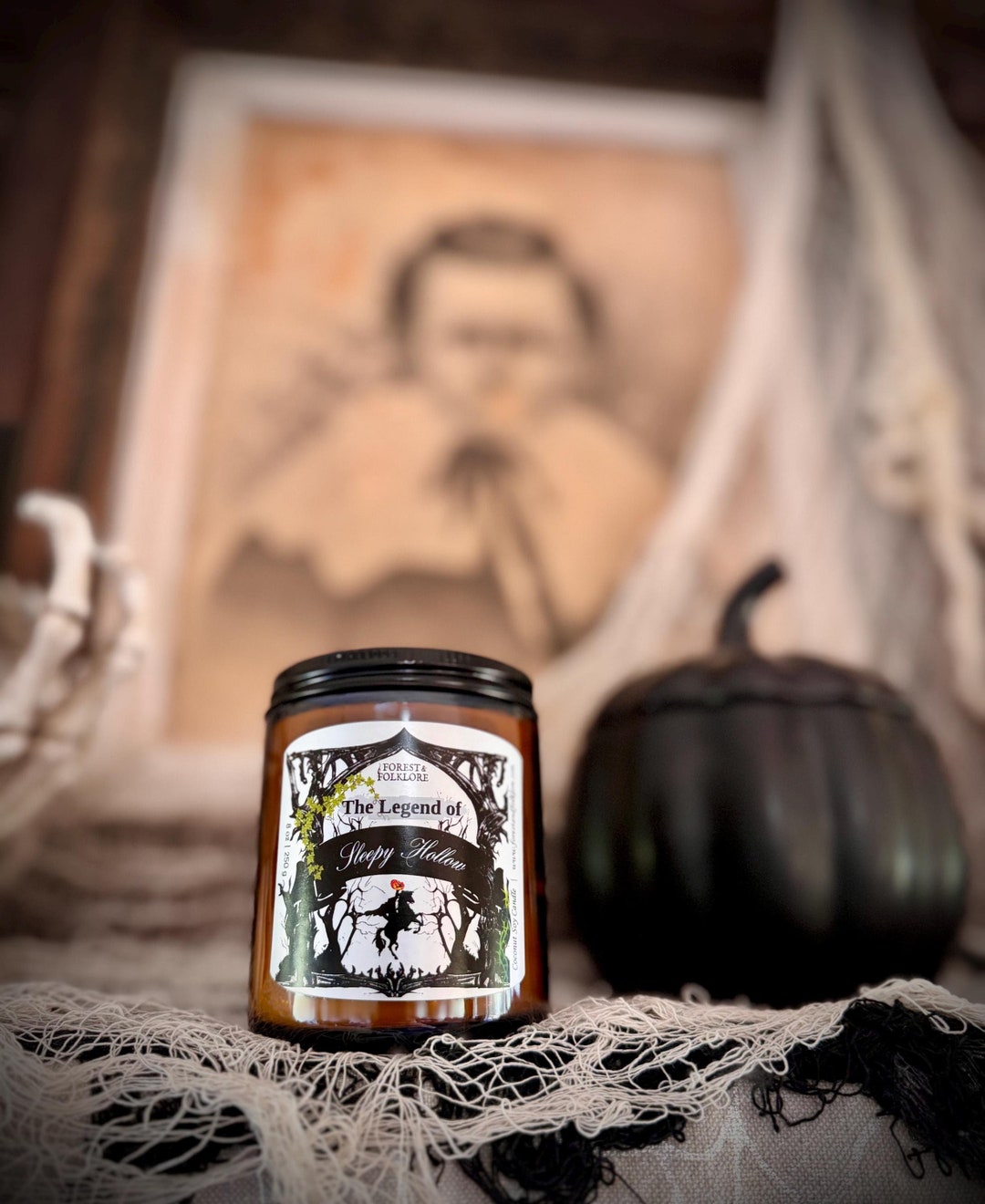 The Legend of Sleepy Hollow Candle, Apple or Pumpkin Scent, Coconut Soy ...