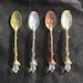5 Fairy Crystal Teaspoons. OOPS Small Defects Vintage Mini Decorative ...