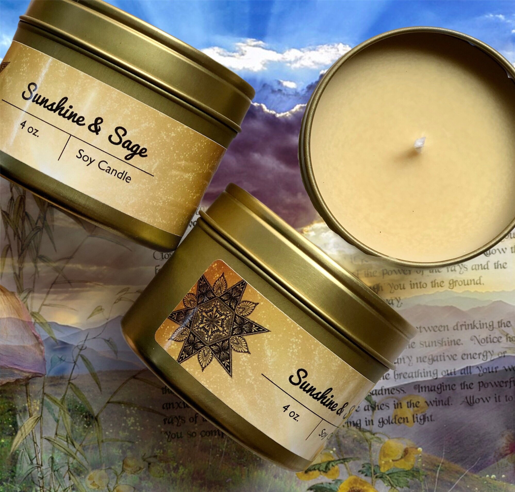 Cast Iron Cauldron Candle. Pentagram, bat, bones and apple. — Forest ...