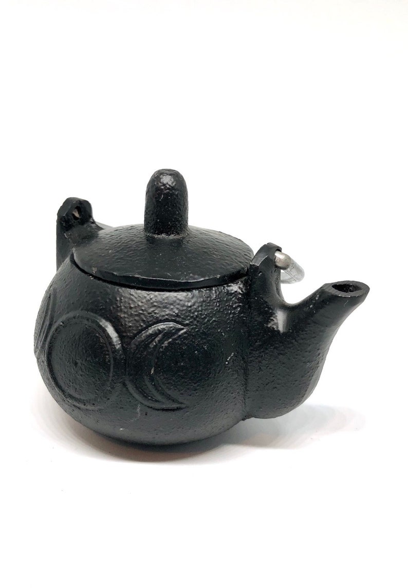 Triple moon cauldron kettle. Mini vintage witchcraft pagan & | Etsy
