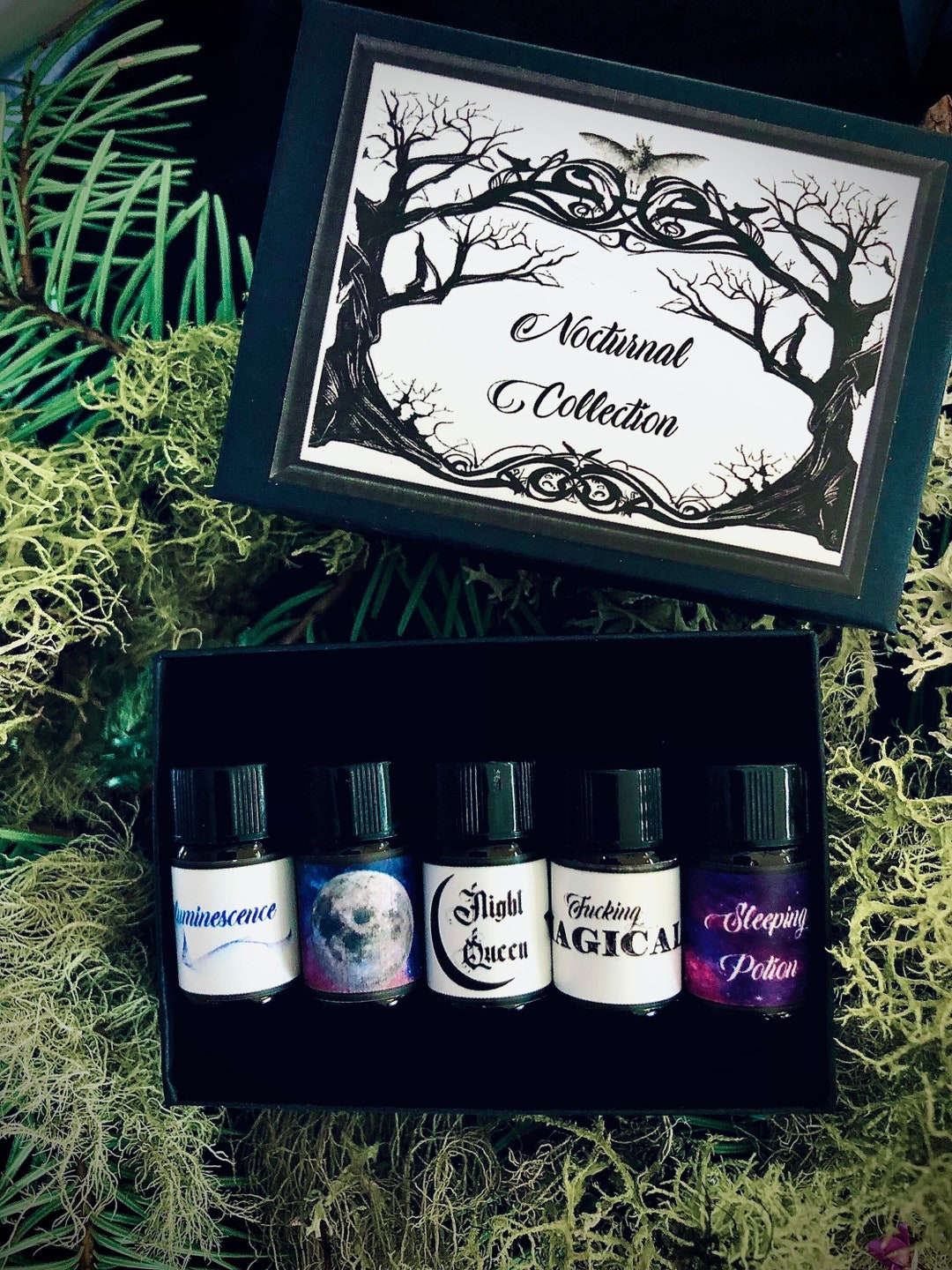 Nocturnal Collection Essential Oil Sample Pack, Gothic Perfume, Witch ...