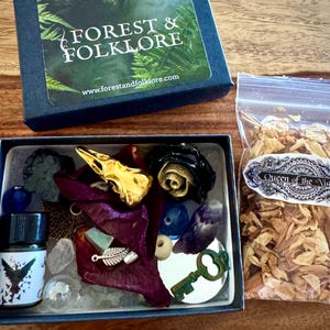 Crowcore, Goblincore, Forest Treasure Box With Real Crystals, Variety ...