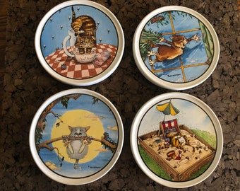 Cartoon Coasters - Etsy