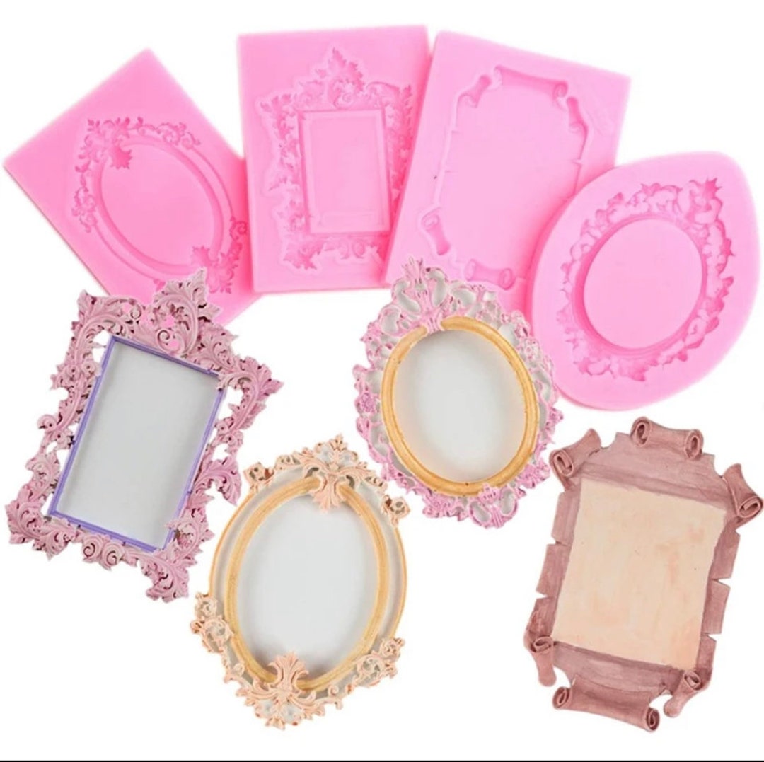 Set of 4 Silicone Frame Molds for Clay, Candy, Fondant , Epoxy, Etc - Etsy