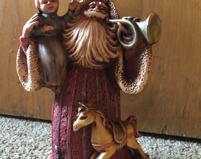 Vintage Garry Sharpe Design Ceramic Hand Painted Santa With Child. No ...