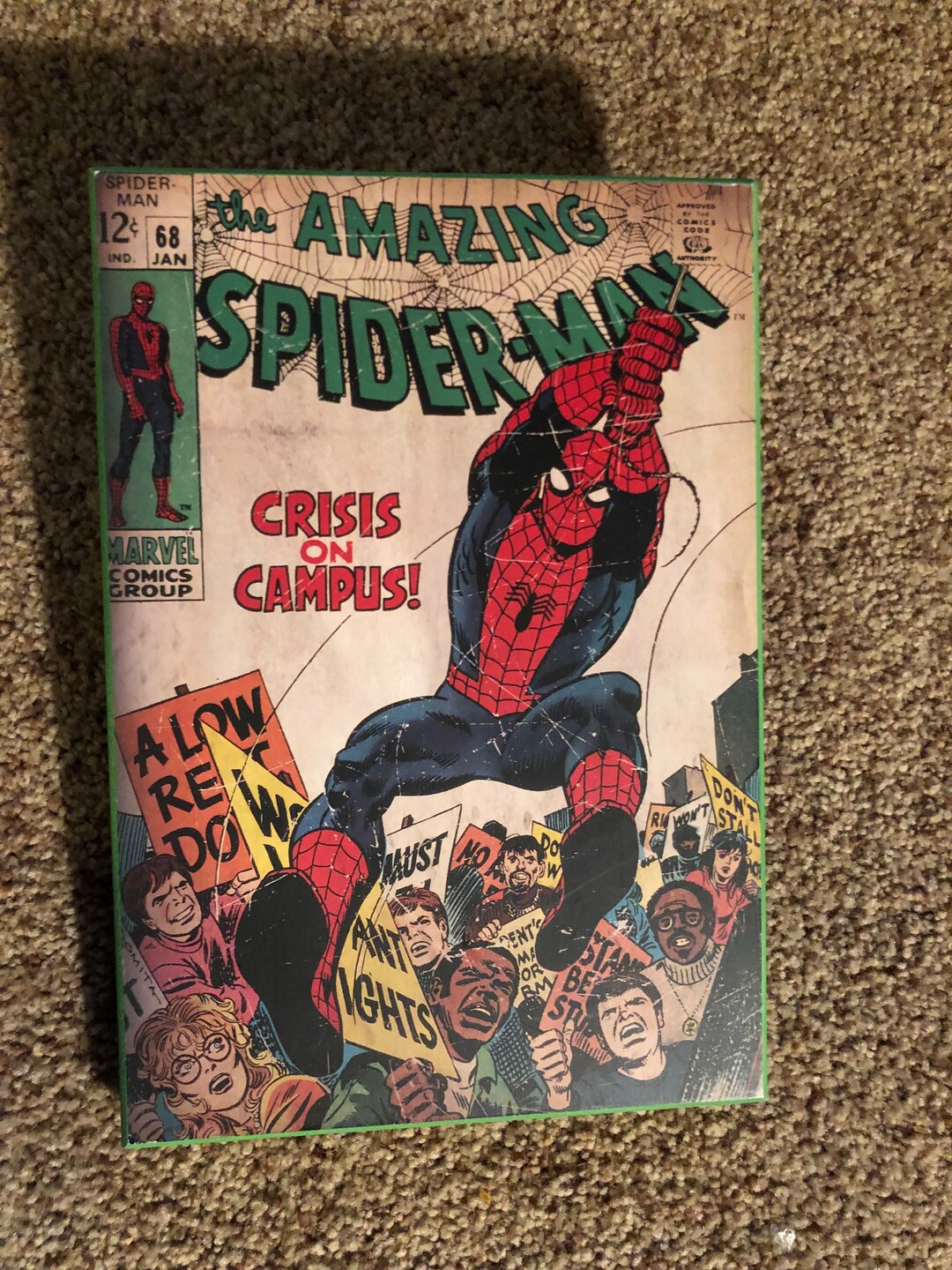 Marvel Spider-man Comic Book Look Wooden Wall Hanging No - Etsy