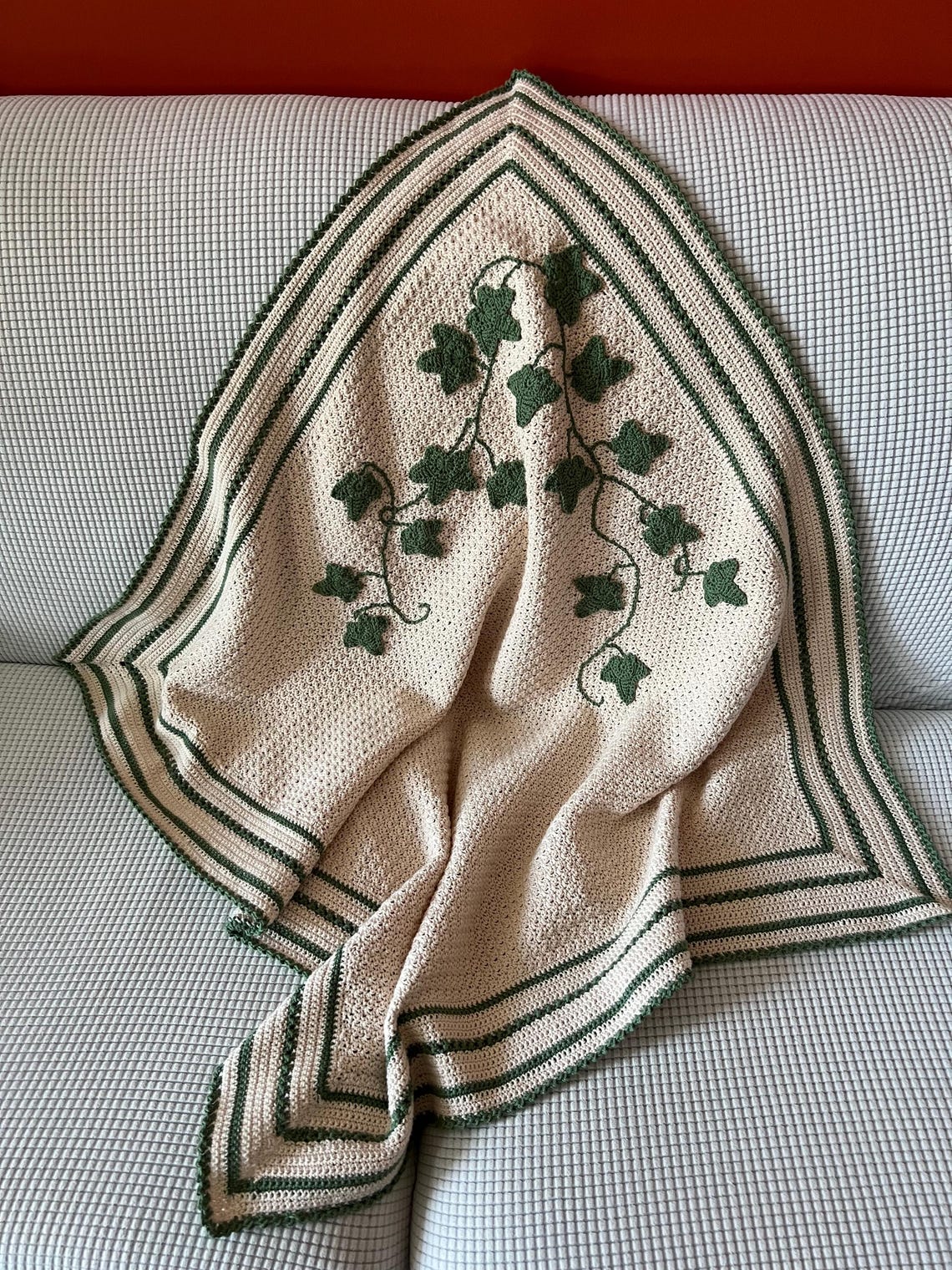 Crochet Ivy Leaves Baby Blanket Unique Pattern and Instructions ...