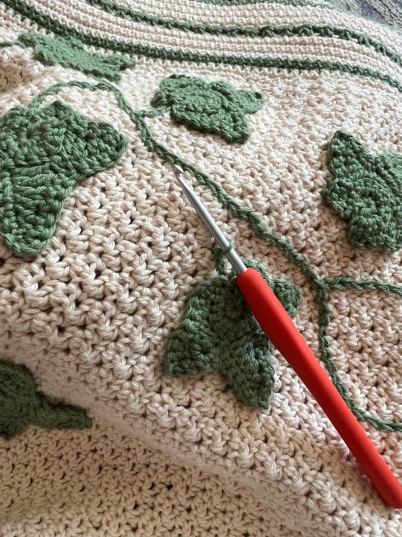 Crochet Ivy Leaves Baby Blanket Unique Pattern and Instructions ...