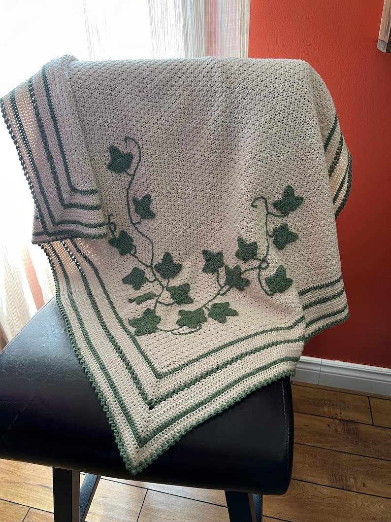 Crochet Ivy Leaves Baby Blanket Unique Pattern and Instructions ...