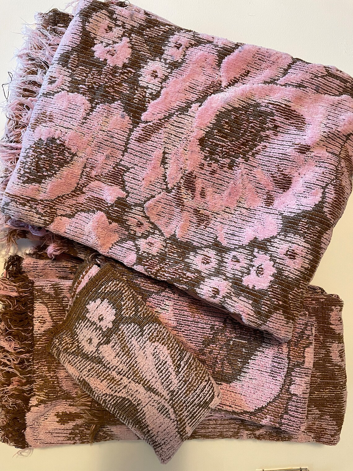 Set of 7 Matching Bath Towels Vintage Cotton Fieldcrest Floral Pink - Etsy