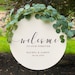Round Wedding Welcome Sign, Custom Circle Wood Wedding Sign, Ceremony ...
