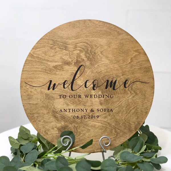 Welcome Sign Round - Etsy
